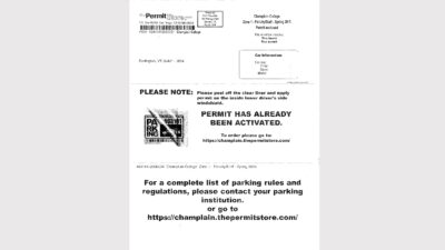 Student Parking Permits | Champlain College, Burlington, VT